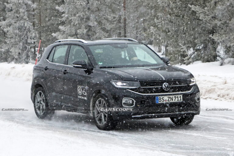2024 VW T-Cross Facelift Makes Spy Debut With Deceptive Camo | Carscoops