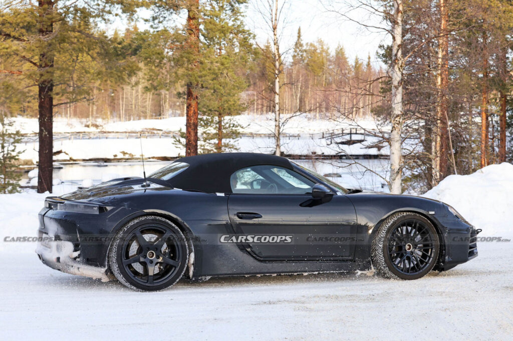 Electric Porsche Boxster Prototype Reveals Charging Port And Frunk ...