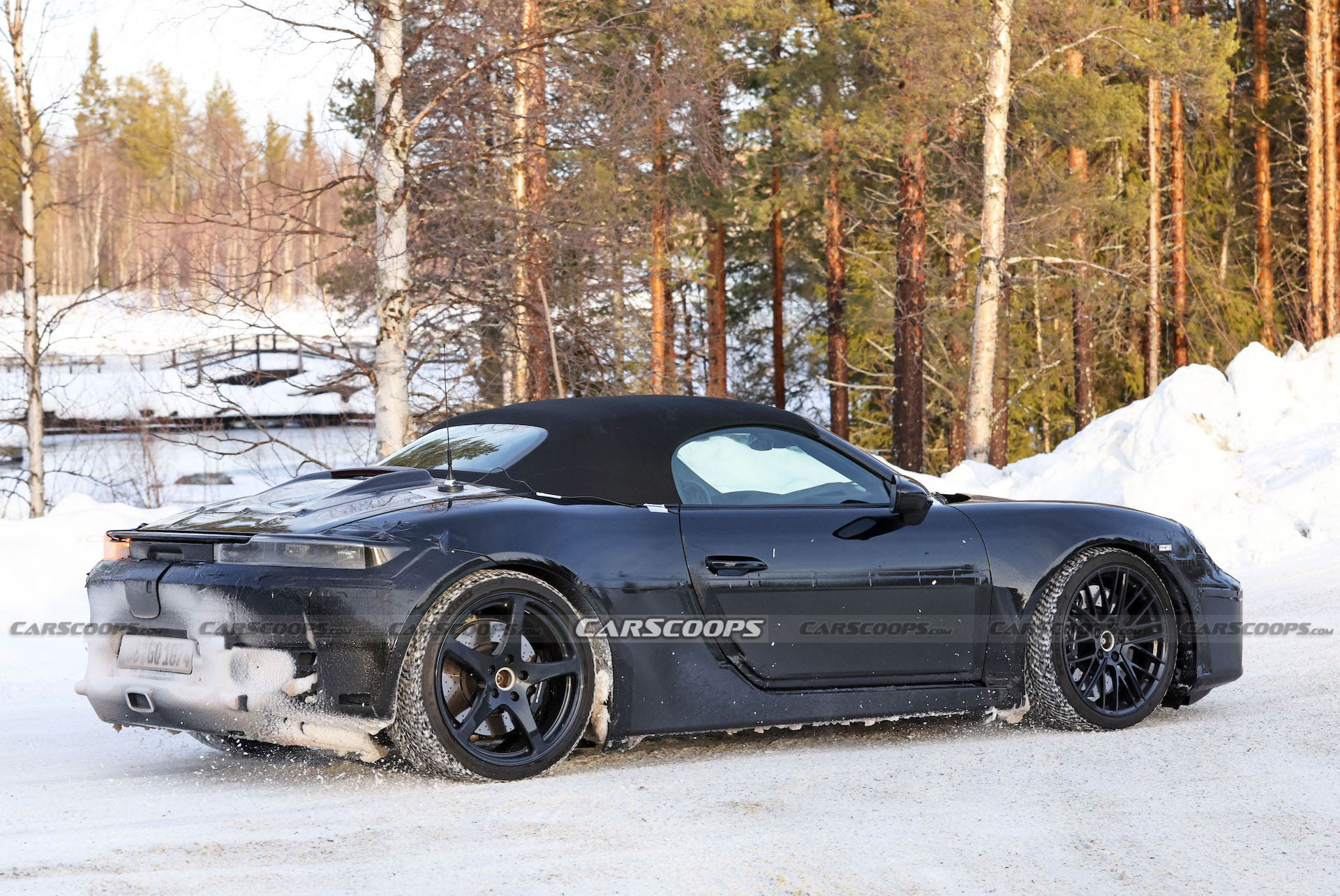 Electric Porsche Boxster Prototype Reveals Charging Port And Frunk ...