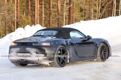 Electric Porsche Boxster Prototype Reveals Charging Port And Frunk ...