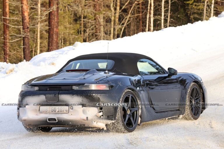 Electric Porsche Boxster Prototype Reveals Charging Port And Frunk ...