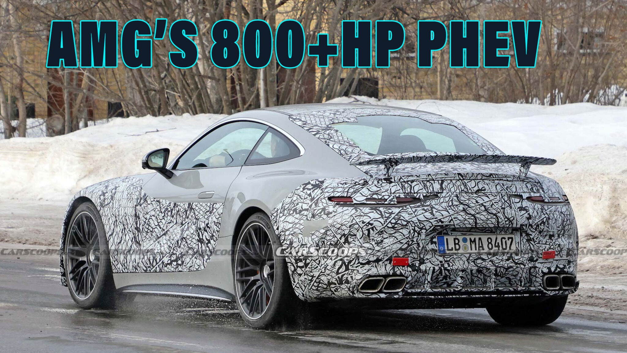 Hottest 2024 AMG GT Shows Off Fixed Rear Wing and PHEV Charging Port ...