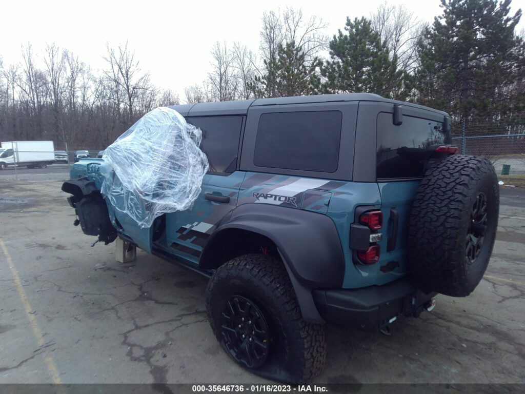 Salvage 2022 Ford Bronco Raptor With Only 481 Miles: Save Or Pass ...