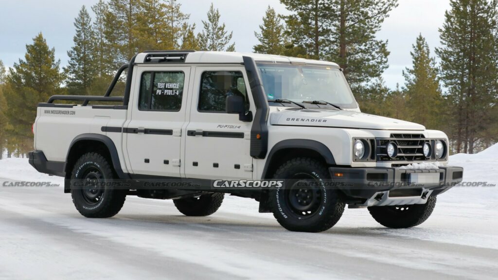 Ineos Grenadier Pickup Truck Spied Undisguised Ahead Of 2023 Debut ...
