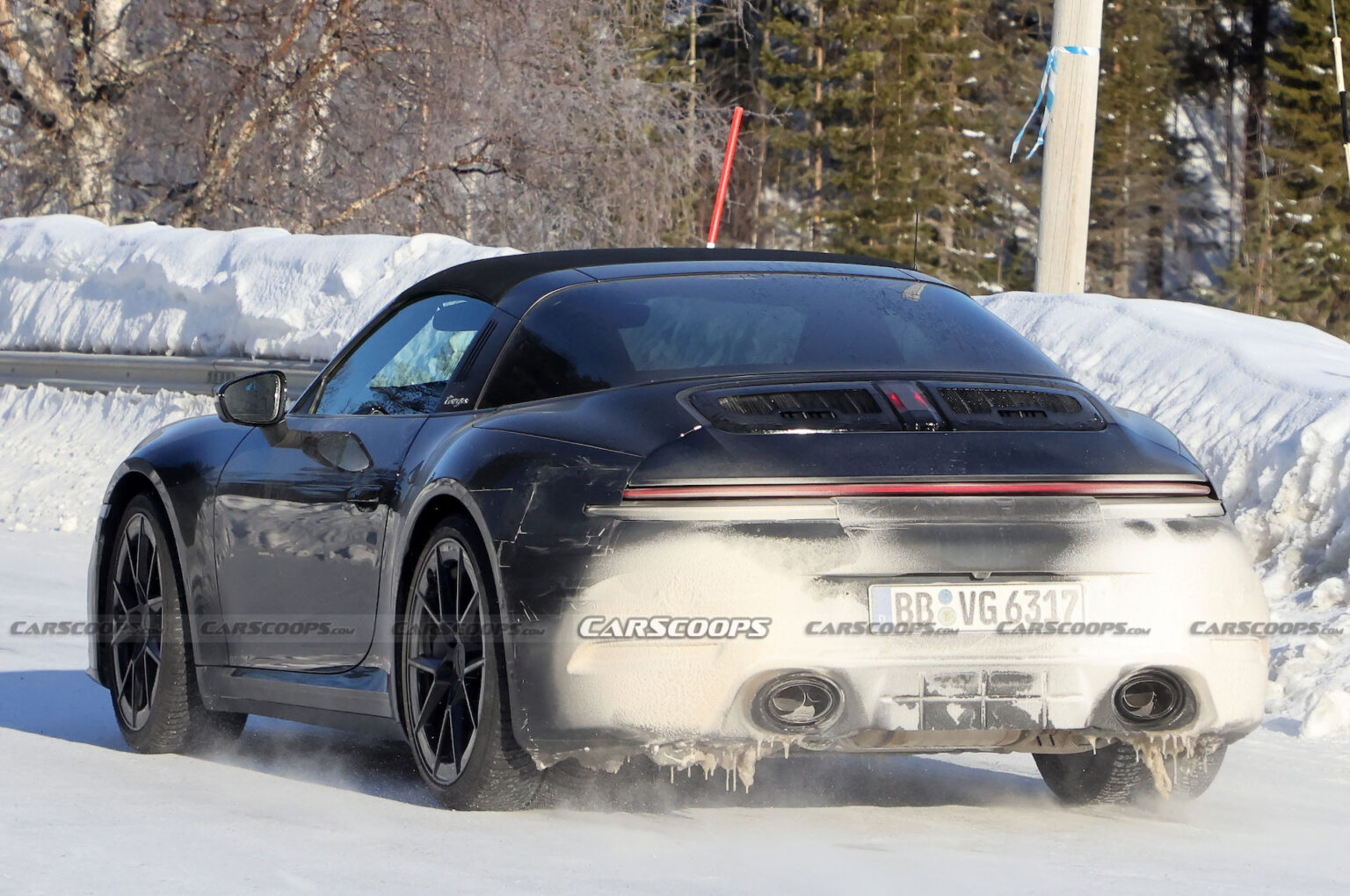 Facelifted Porsche 911 Targa Spotted With Sports Exhaust And Bespoke ...