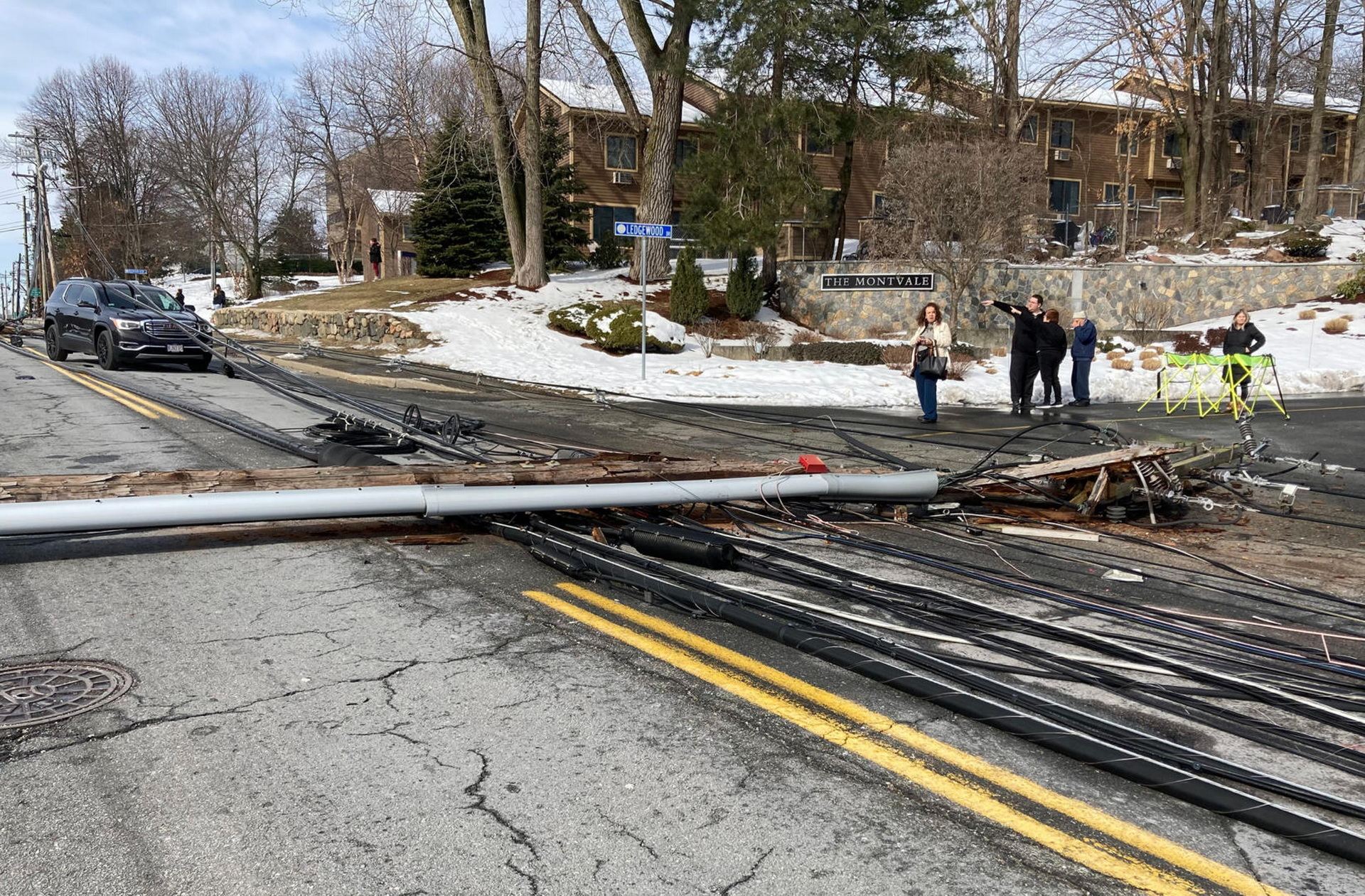 Power Lines Crash Onto Cars, Trucks For Blocks In Massachusetts Without ...