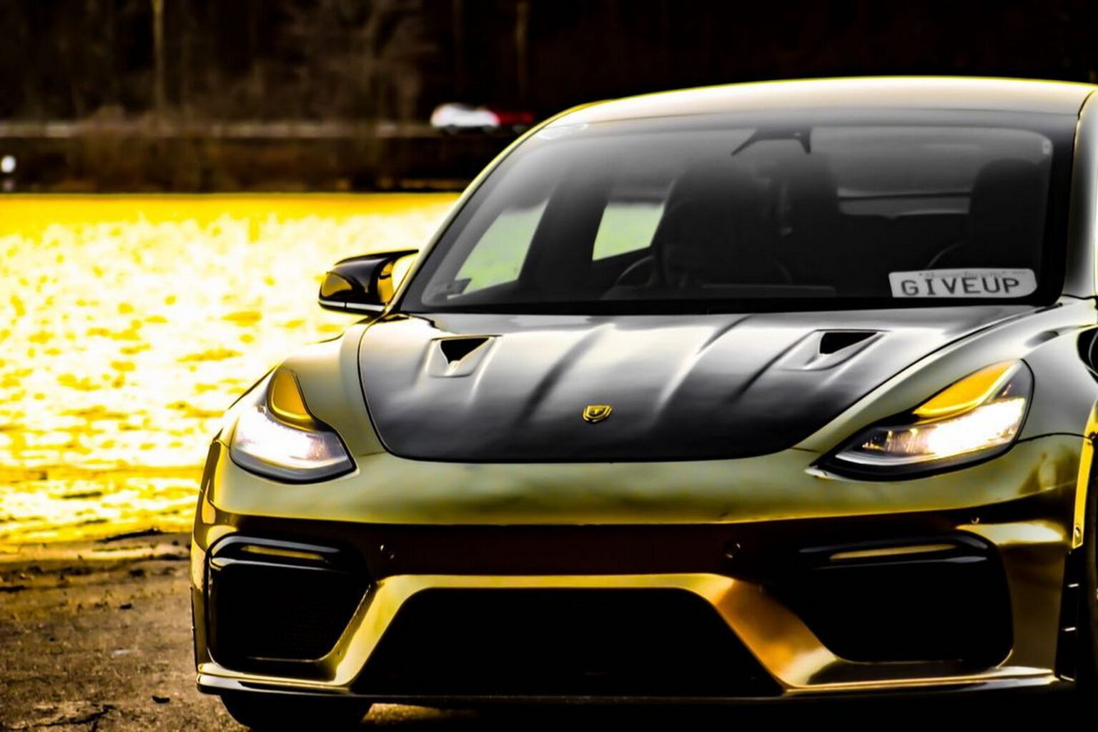 Tesla Model 3 Gets A Porsche Makeover With Cayman GT4 Bumper, Carbon ...