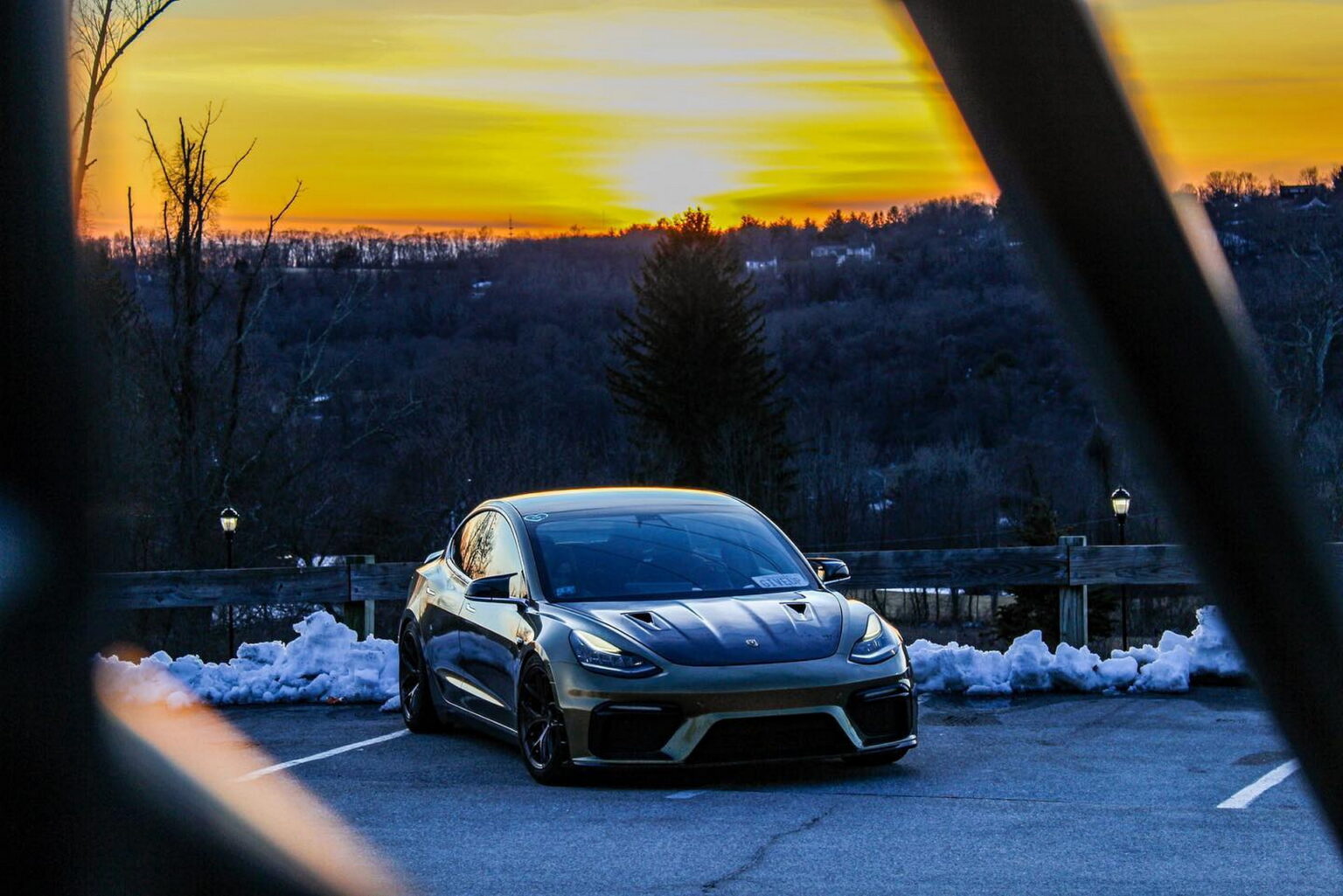 Tesla Model 3 Gets A Porsche Makeover With Cayman GT4 Bumper, Carbon ...