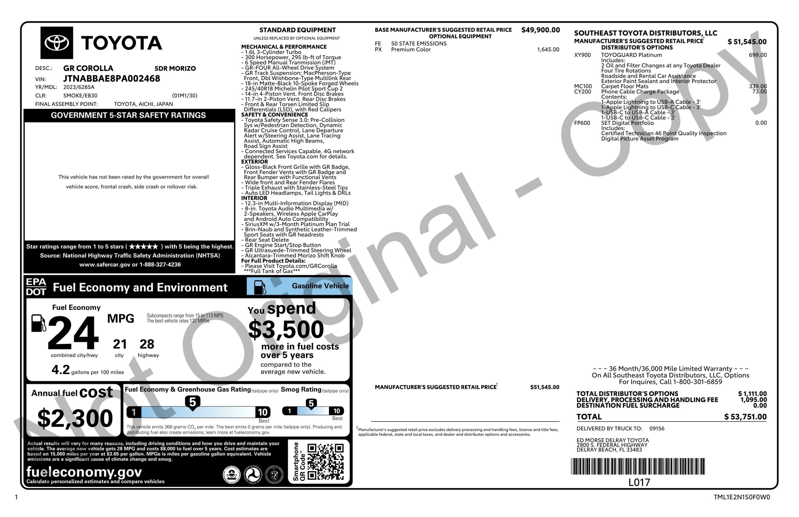 Who Said You Can’t Put A Price On Safety? Toyota Dealer Tacks On $20K ...