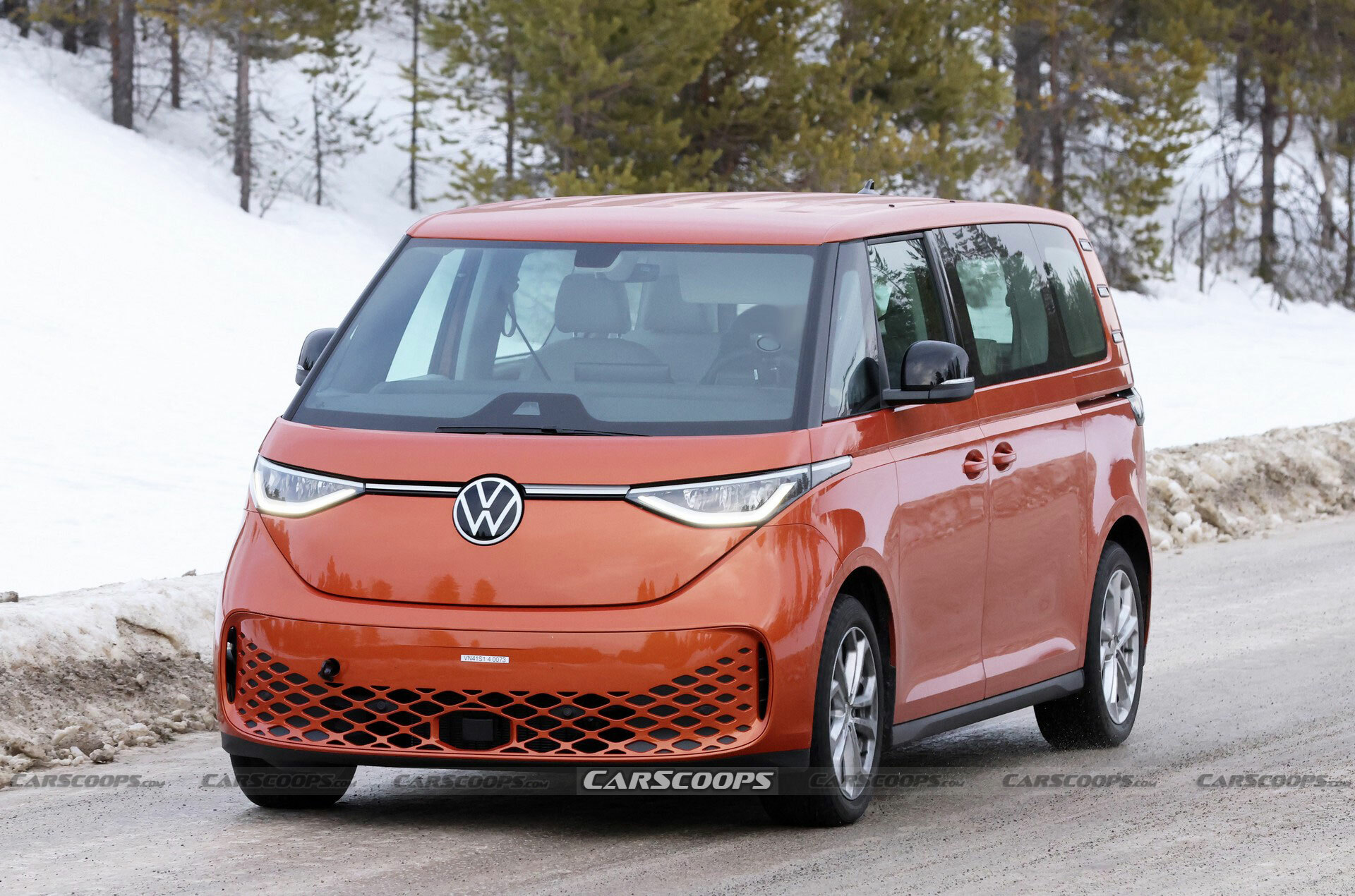 VW ID. Buzz Long-Wheelbase Spied As A Maxi Electric Microbus | Carscoops