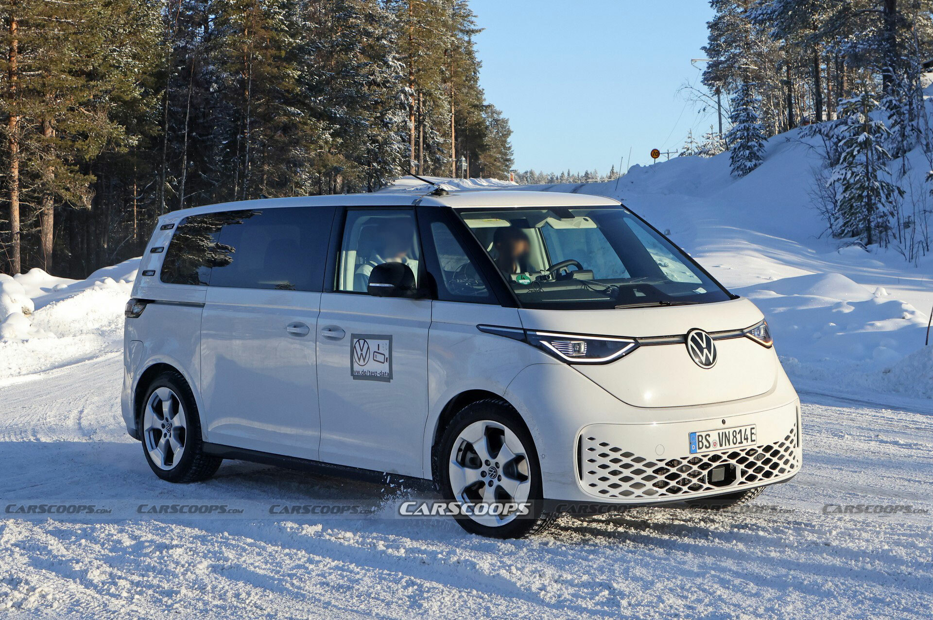 VW ID. Buzz Long-Wheelbase Spied As A Maxi Electric Microbus | Carscoops