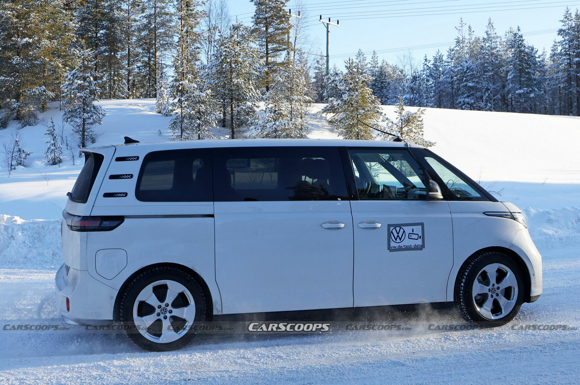 VW ID. Buzz Long-Wheelbase Spied As A Maxi Electric Microbus | Carscoops