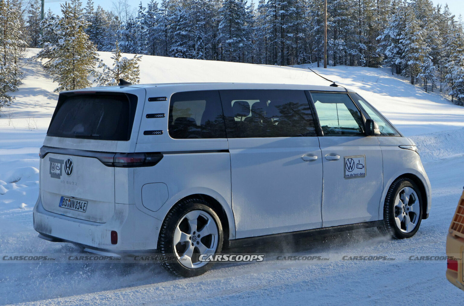 VW ID. Buzz Long-Wheelbase Spied As A Maxi Electric Microbus | Carscoops