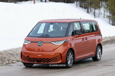 VW ID. Buzz Long-Wheelbase Spied As A Maxi Electric Microbus | Carscoops