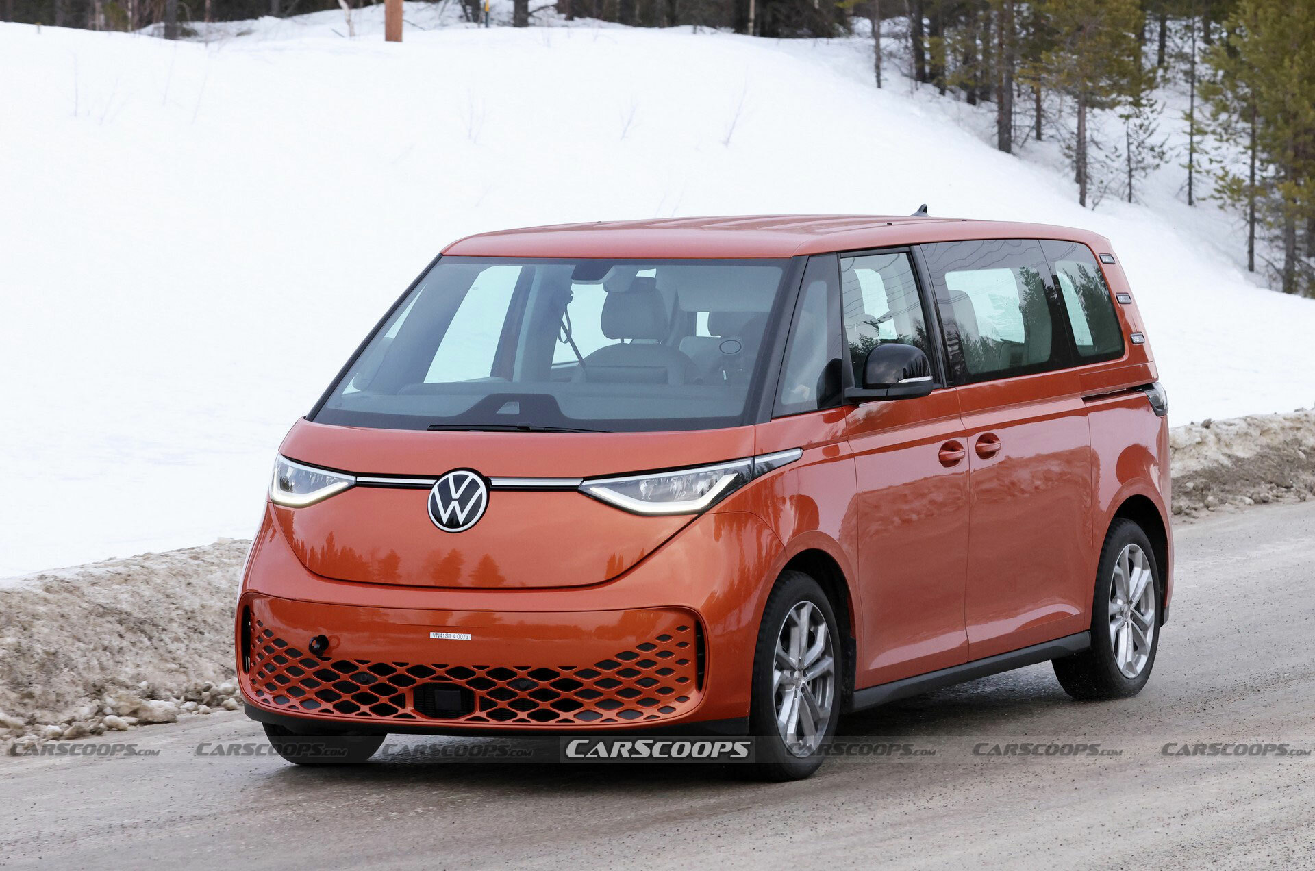 VW ID. Buzz Long-Wheelbase Spied As A Maxi Electric Microbus | Carscoops