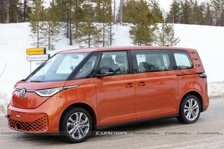 VW ID. Buzz Long-Wheelbase Spied As A Maxi Electric Microbus | Carscoops