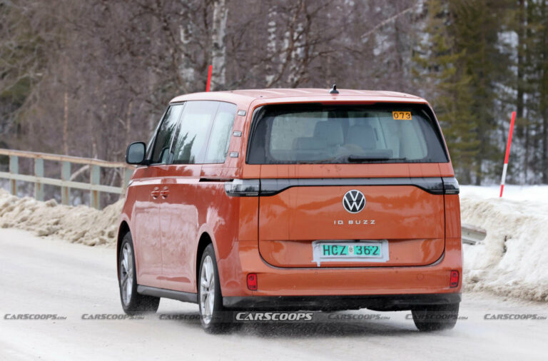 VW ID. Buzz Long-Wheelbase Spied As A Maxi Electric Microbus | Carscoops