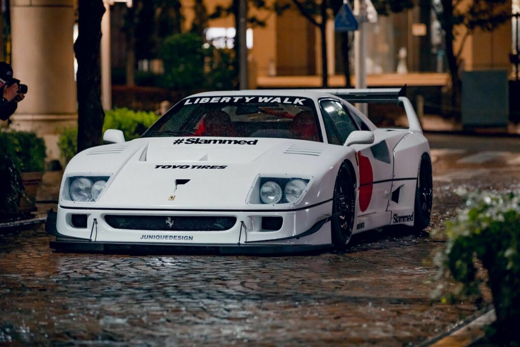 Liberty Walk’s Ferrari F40 May Be Sacrilege But It Looks Sexy In Rainy ...