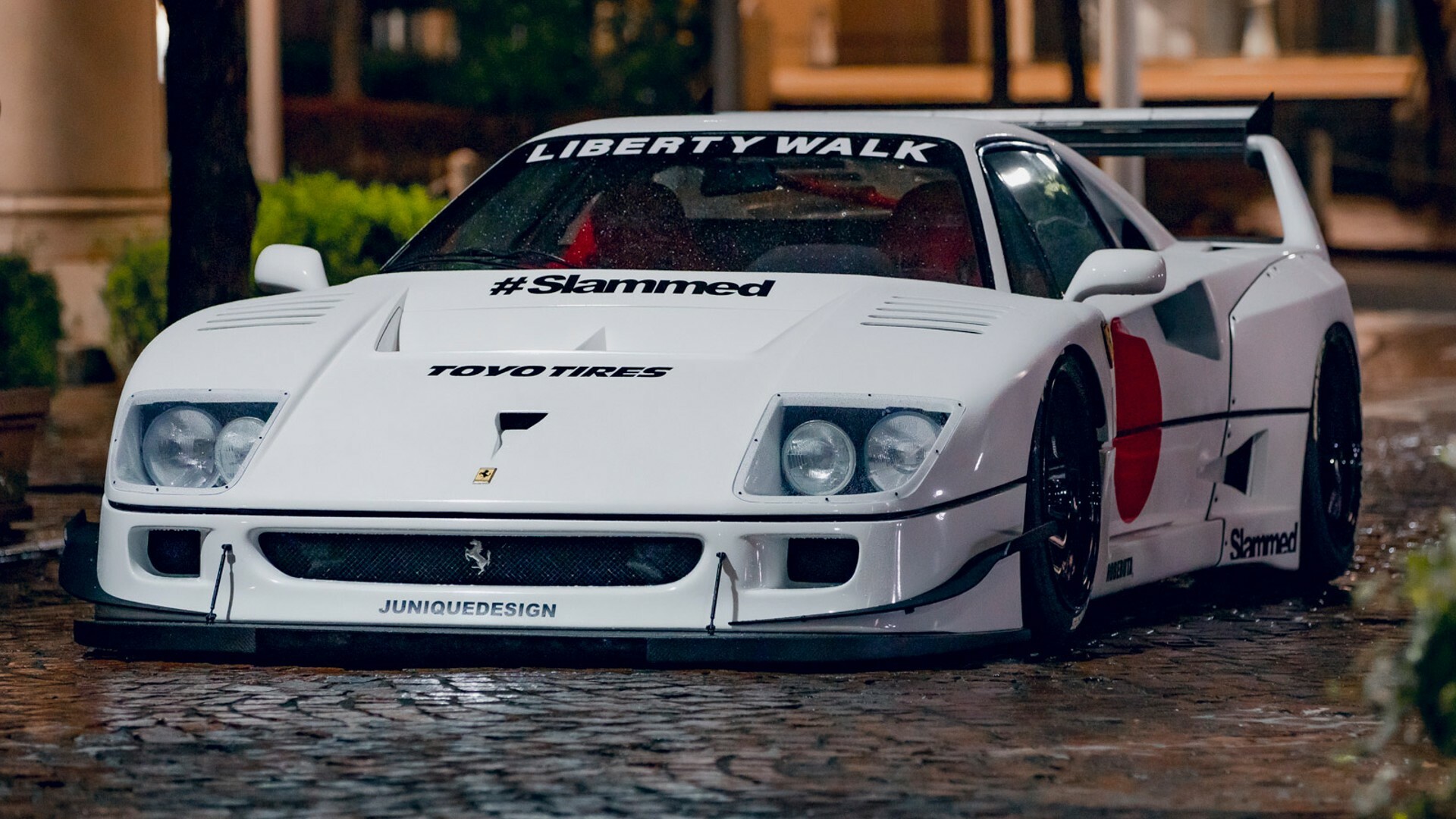 Liberty Walk’s Ferrari F40 May Be Sacrilege But It Looks Sexy In Rainy ...