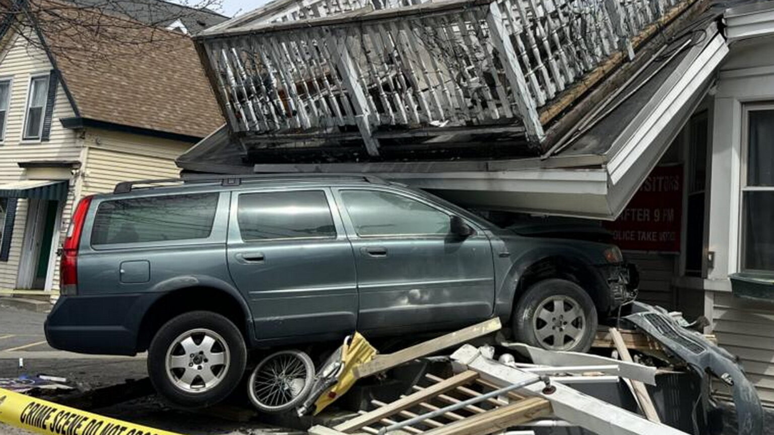 Woman Allegedly Huffing Vapor Blacks Out And Crashes Volvo Into Home ...