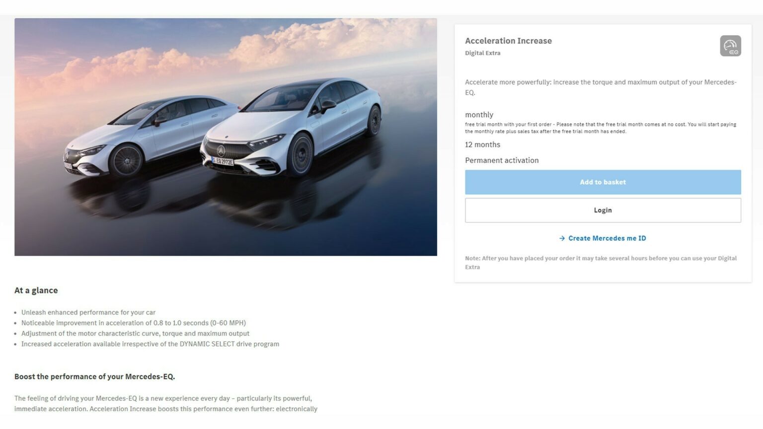 Mercedes’ EQ Performance Subscriptions Start At $60 A Month For 60 HP ...