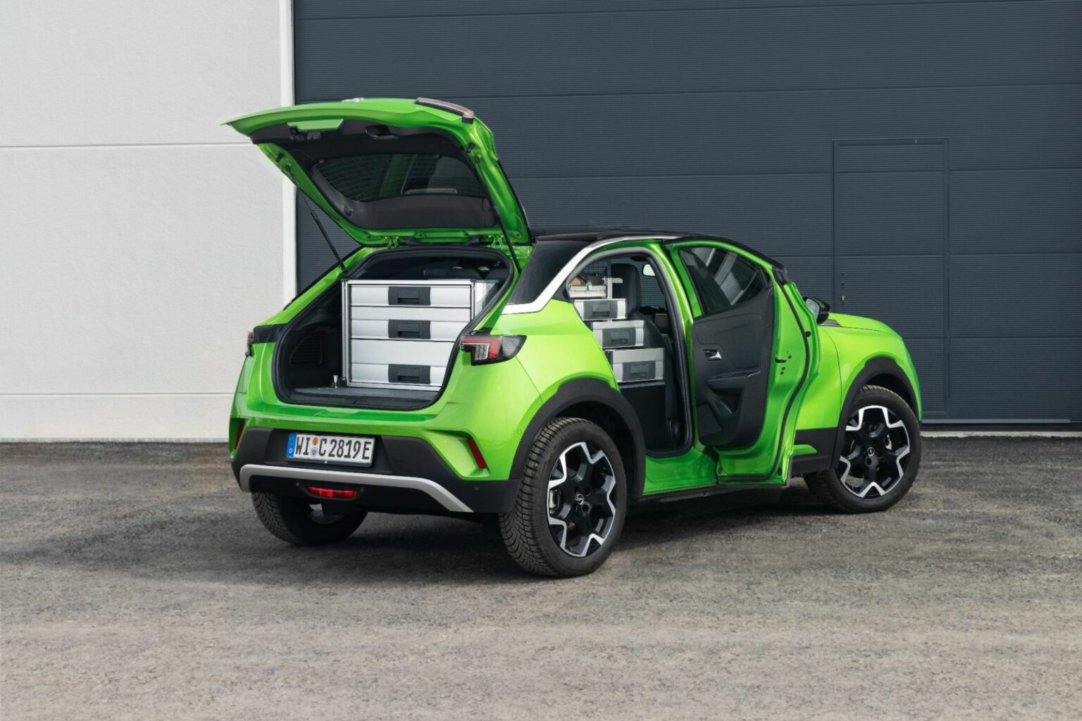 Opel Mokka Electric Transformed Into A Two-Seater LCV With Drawer ...