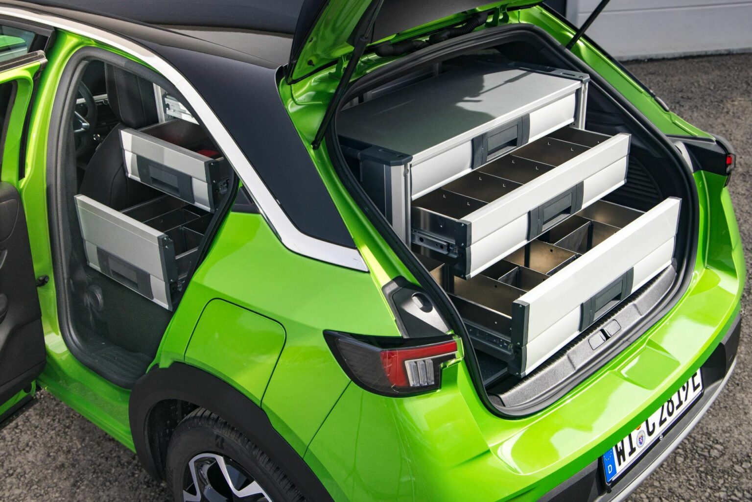 Opel Mokka Electric Transformed Into A Two-Seater LCV With Drawer ...