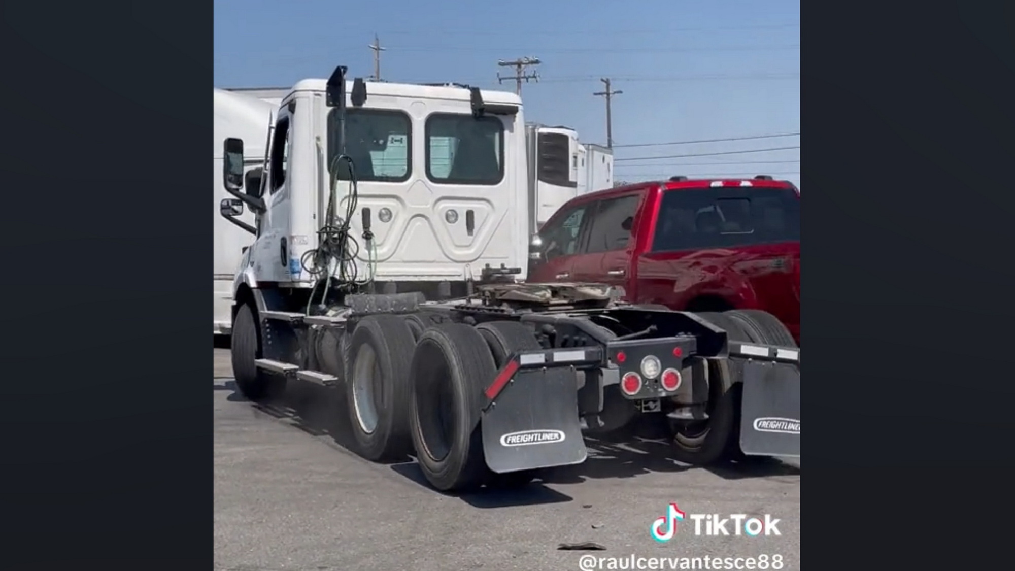 Viral TikTok Shows Ford F-250 Block Allegedly Stolen Semi From Leaving ...