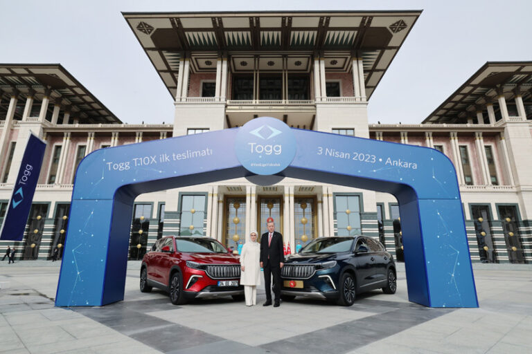 President Erdogan Takes Delivery Of Turkey’s First Togg T10X Electric ...