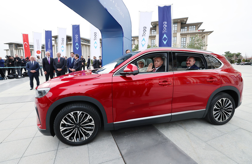 President Erdogan Takes Delivery Of Turkey’s First Togg T10X Electric ...