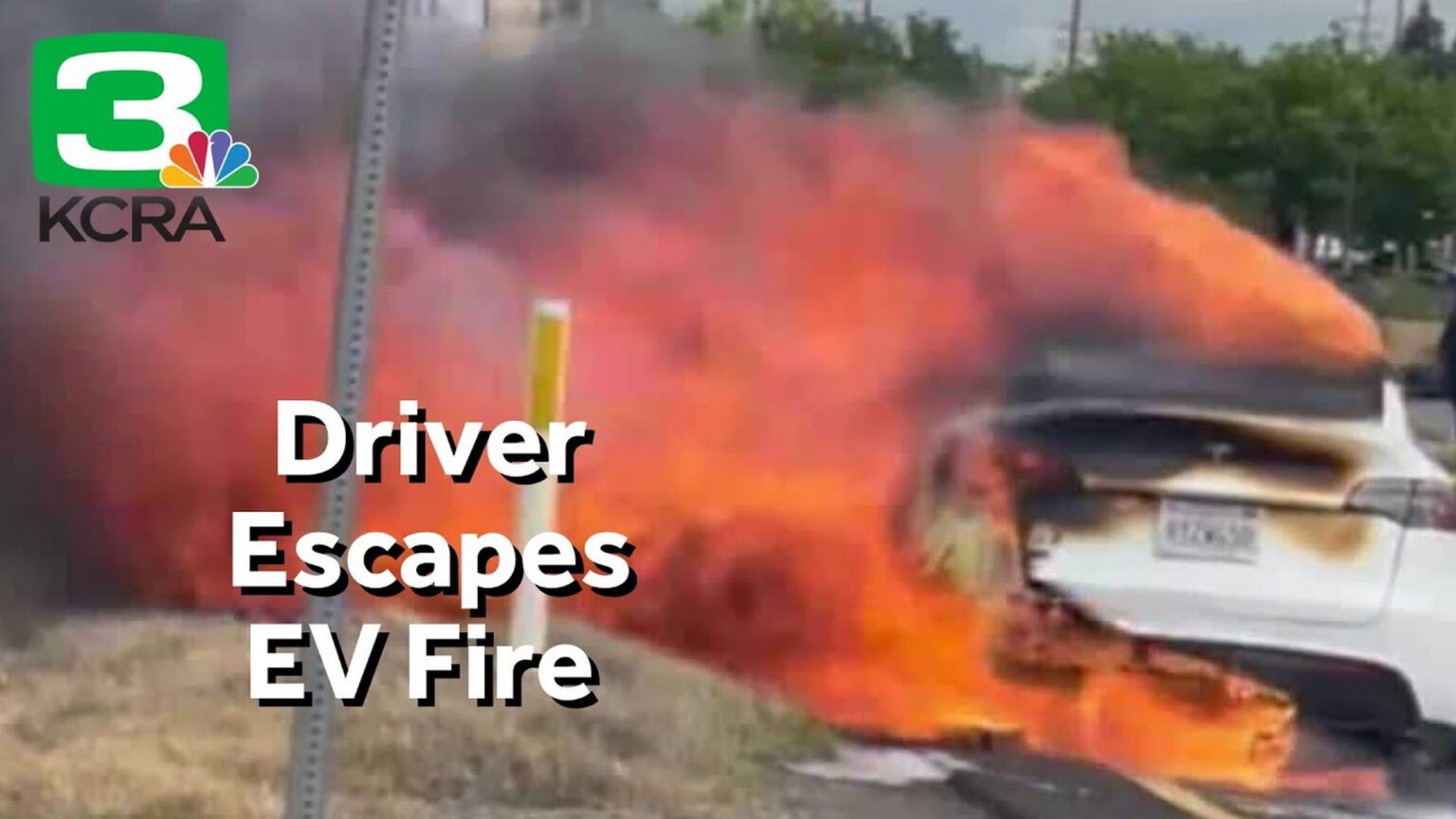 Tesla Model Y Mysteriously Catches Fire On California Highway | Carscoops