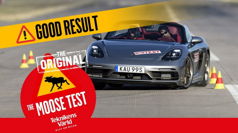Porsche Boxster Makes The Moose Test Look Easy At High Speed | Carscoops