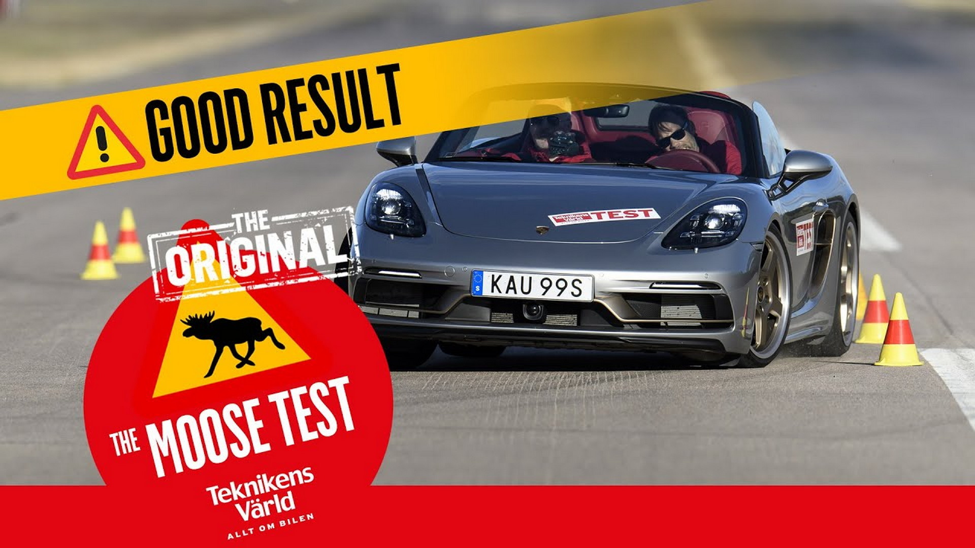 Porsche Boxster Makes The Moose Test Look Easy At High Speed | Carscoops
