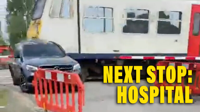 Watch A Train Smash Through A Mercedes After Woman Ignores Roadsigns ...