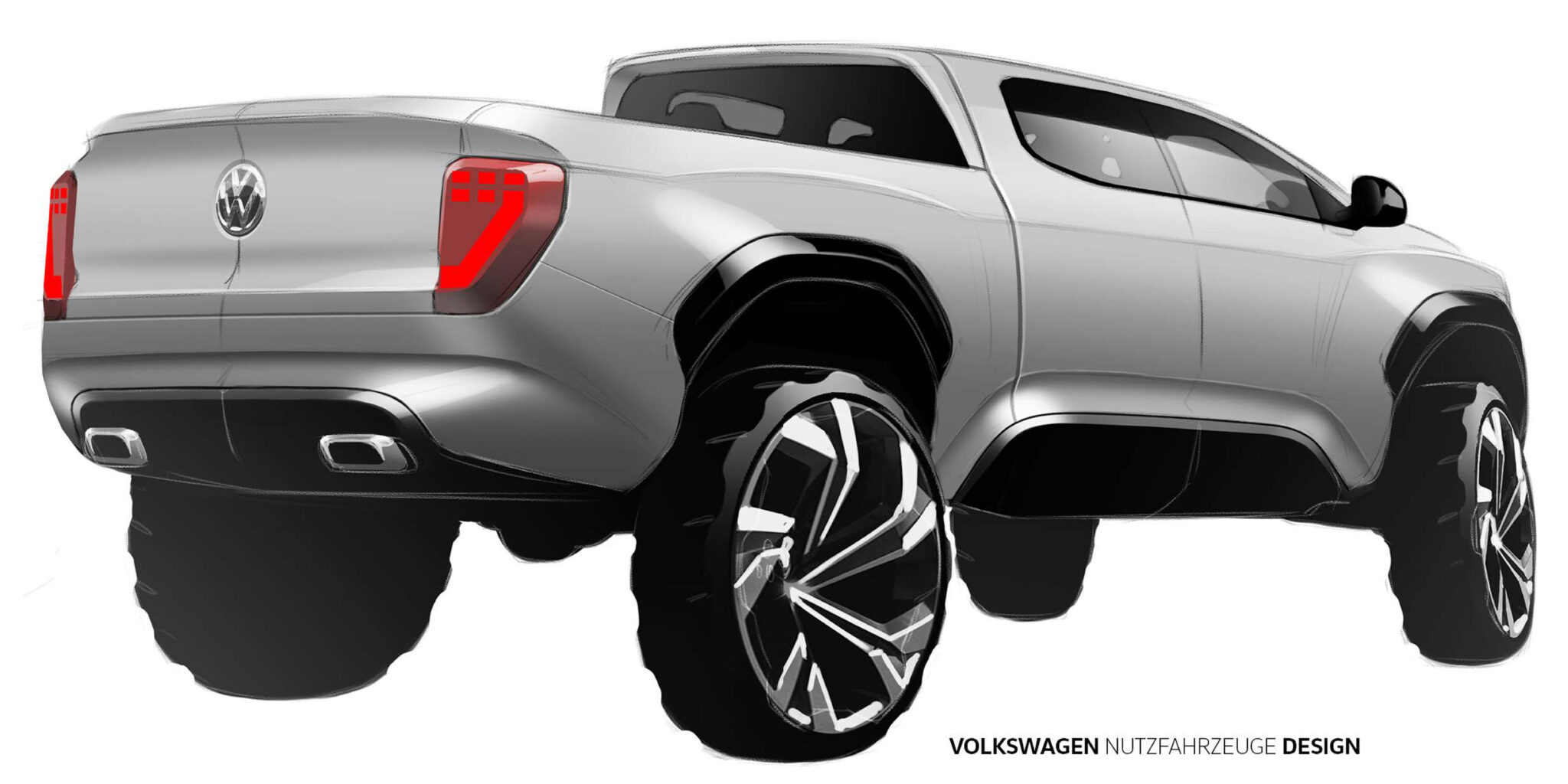 VW Amarok’s Official Development Sketches Show A Chunkier Beast And We ...