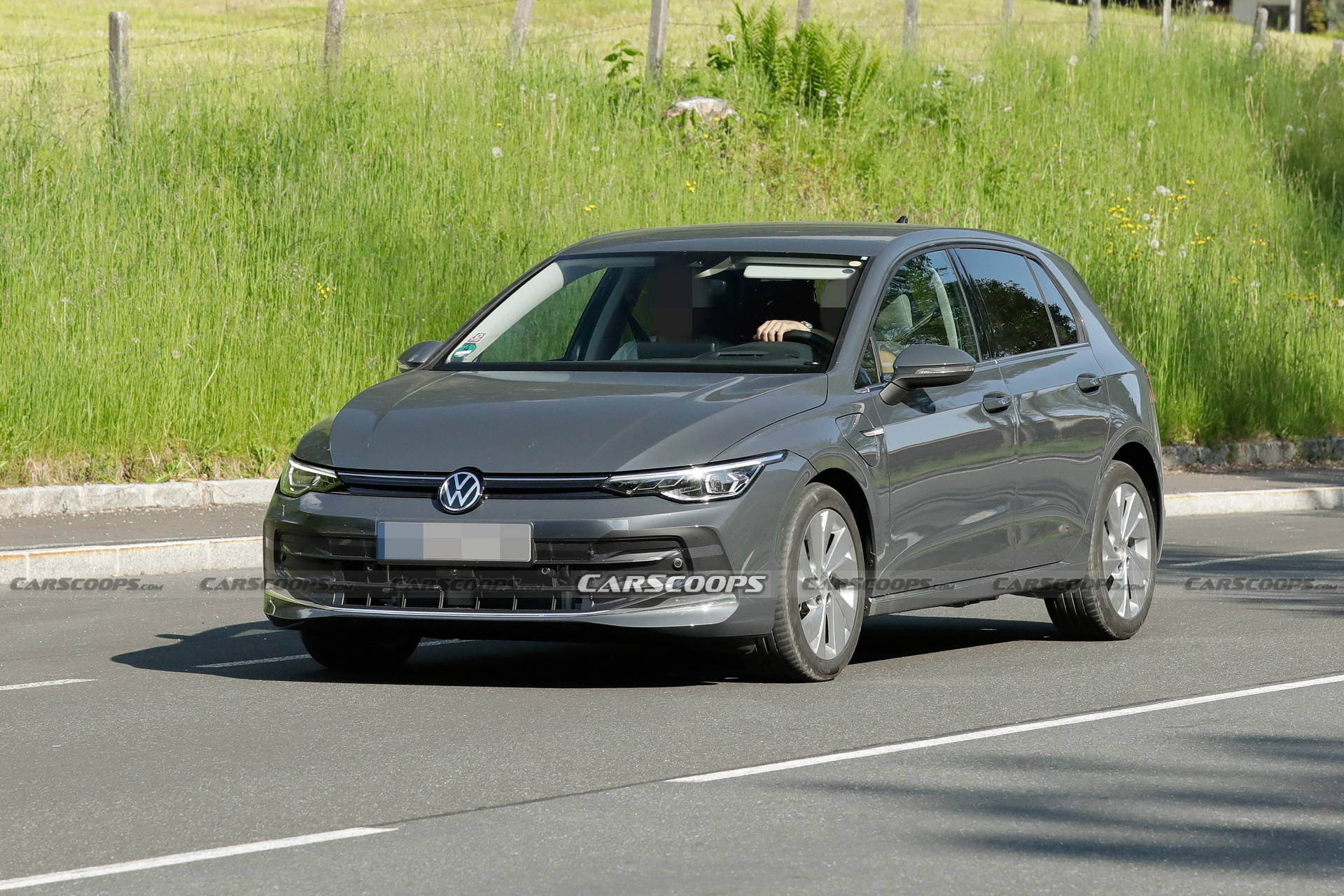2024 VW Golf Spied With Minimum Camo Showing Its Redesigned Face ...