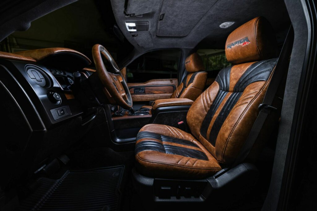Black Ford Raptors Interior