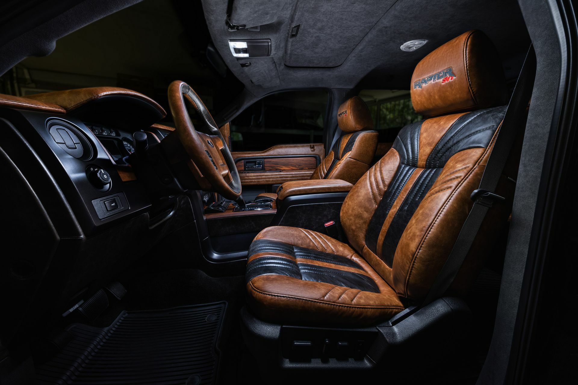 Black Ford Raptor Interior