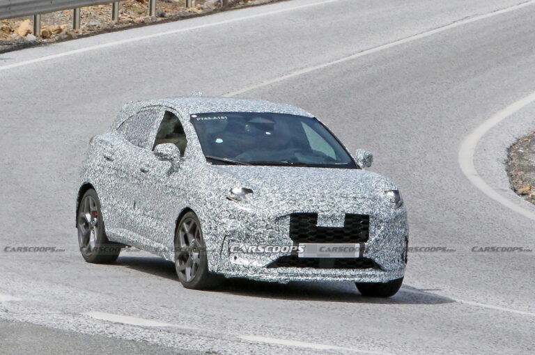 2024 Ford Puma Facelift Makes Spy Debut In ST Guise | Carscoops