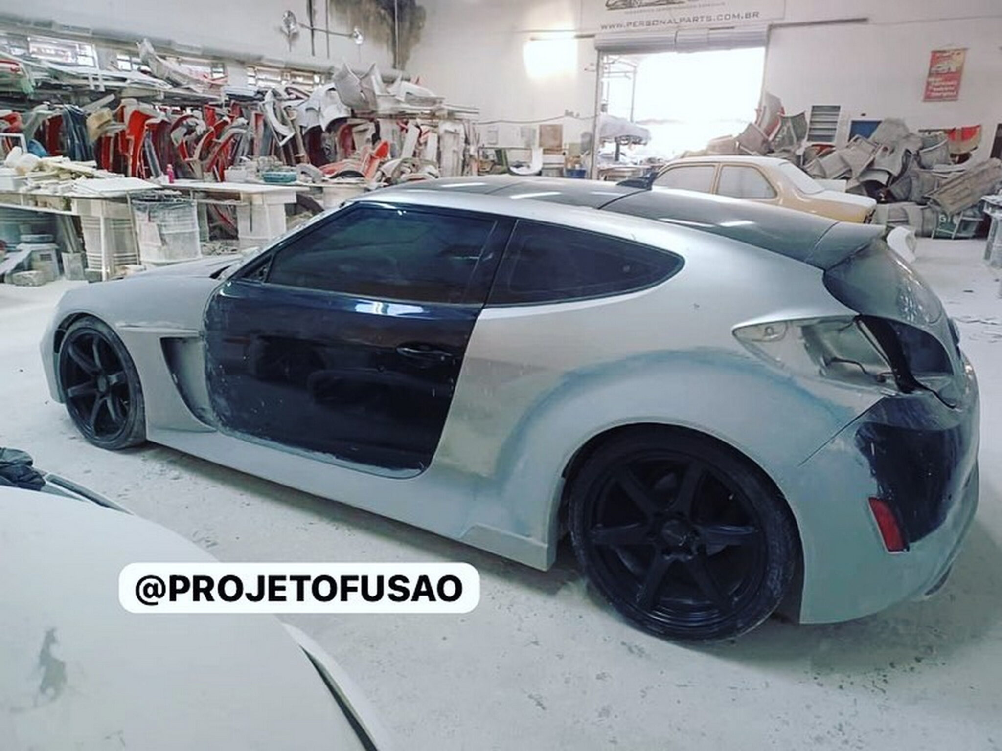 Crazy Hyundai Veloster Build Has A Civic Face And Mercedes V8 ...