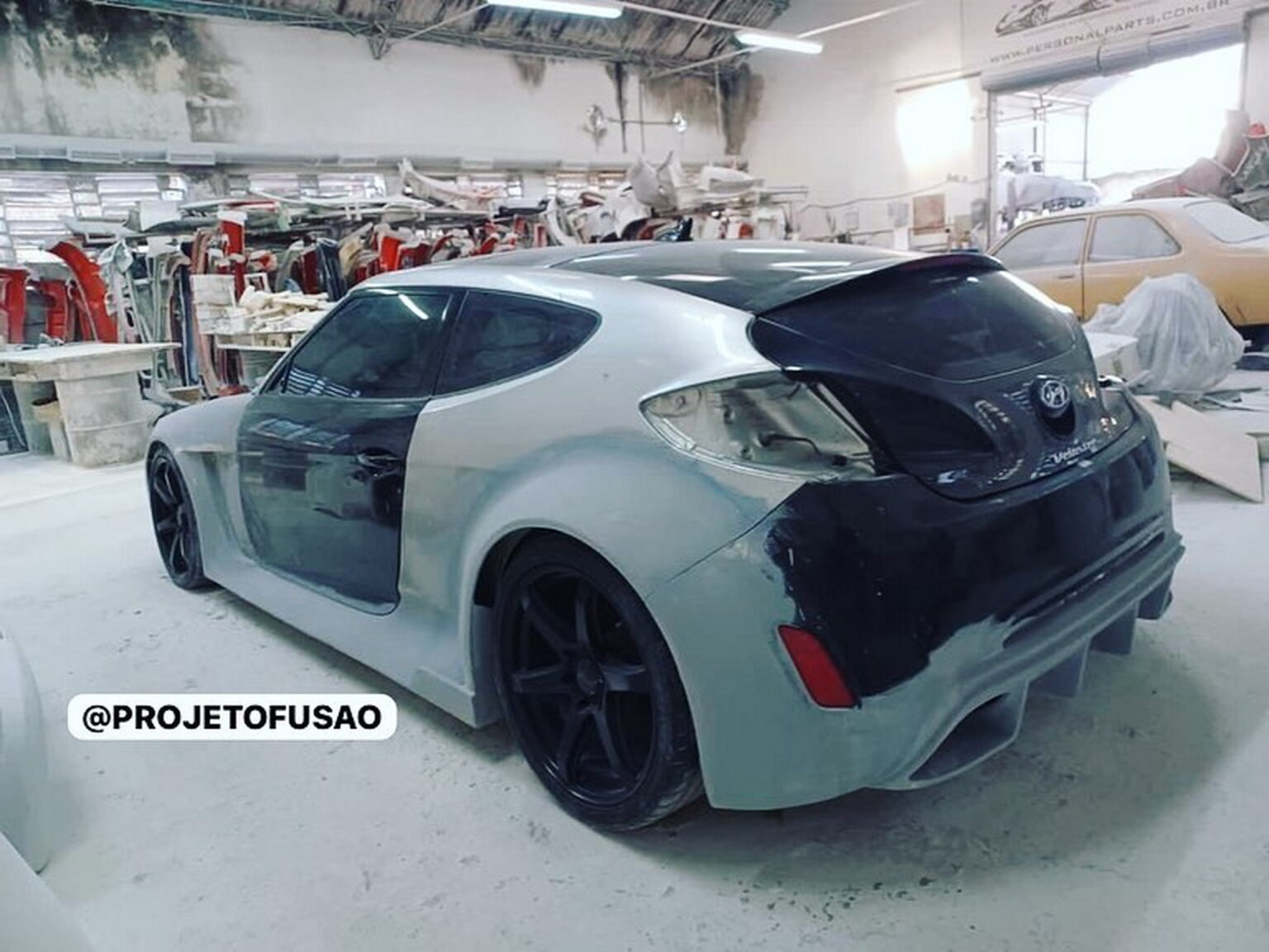 Crazy Hyundai Veloster Build Has A Civic Face And Mercedes V8 ...