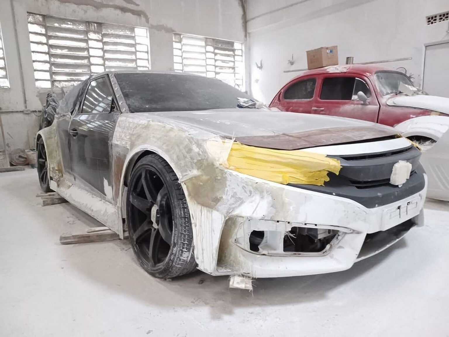 Crazy Hyundai Veloster Build Has A Civic Face And Mercedes V8 ...