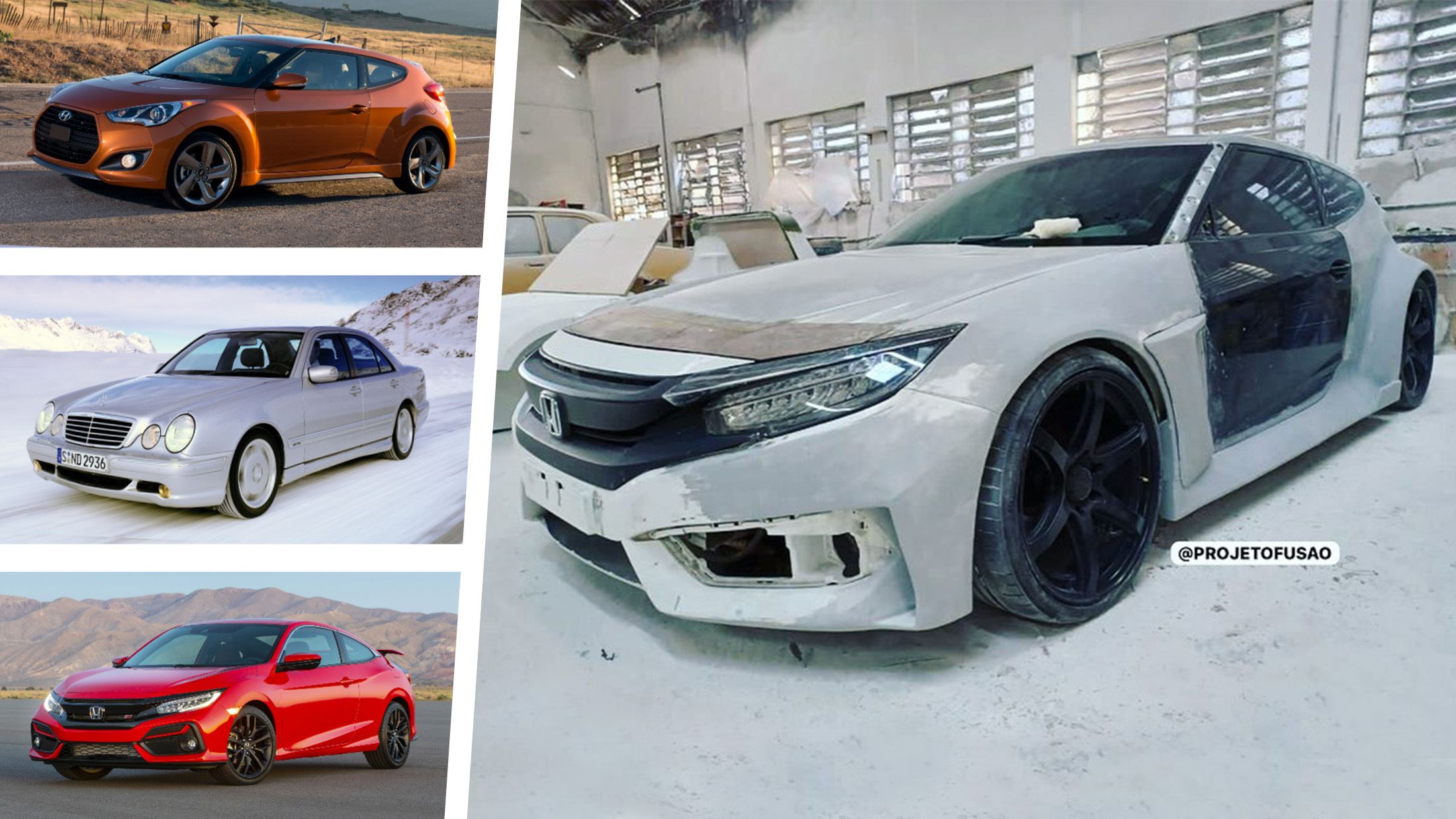 Crazy Hyundai Veloster Build Has A Civic Face And Mercedes V8 ...