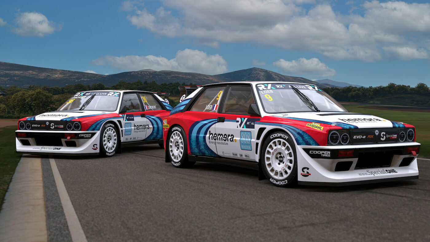 Sebastien Loeb’s Electric Lancia Delta Evo-e RX Gets Martini Livery For ...