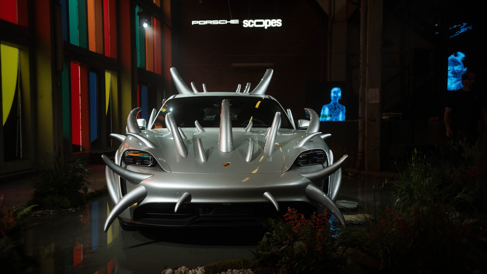 Porsche Taycan “Assasin” Art Car Has A Body Armor Of 73 Spikes | Carscoops