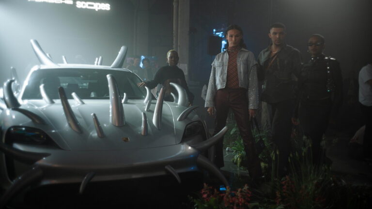 Porsche Taycan “Assasin” Art Car Has A Body Armor Of 73 Spikes | Carscoops