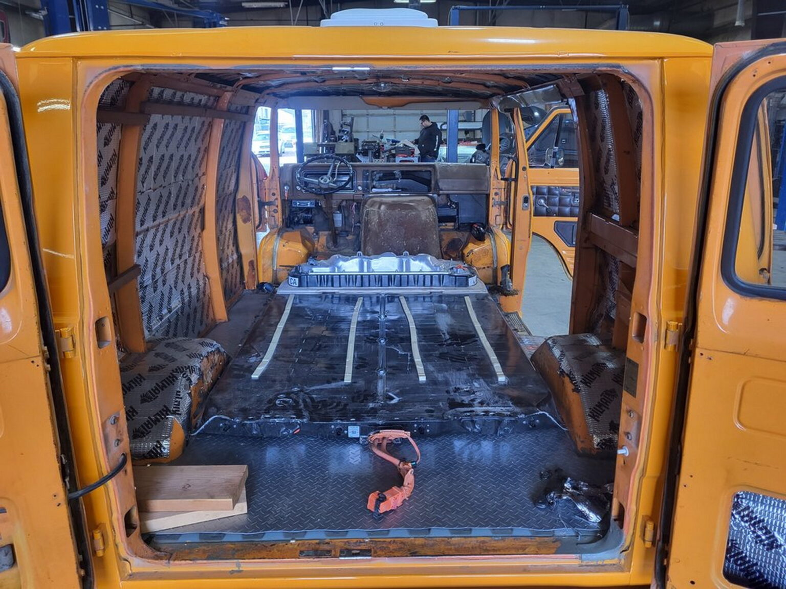 Tesla-Swapped 1974 Ford E-100 Van Is A Cool Electromod Sleeper | Carscoops