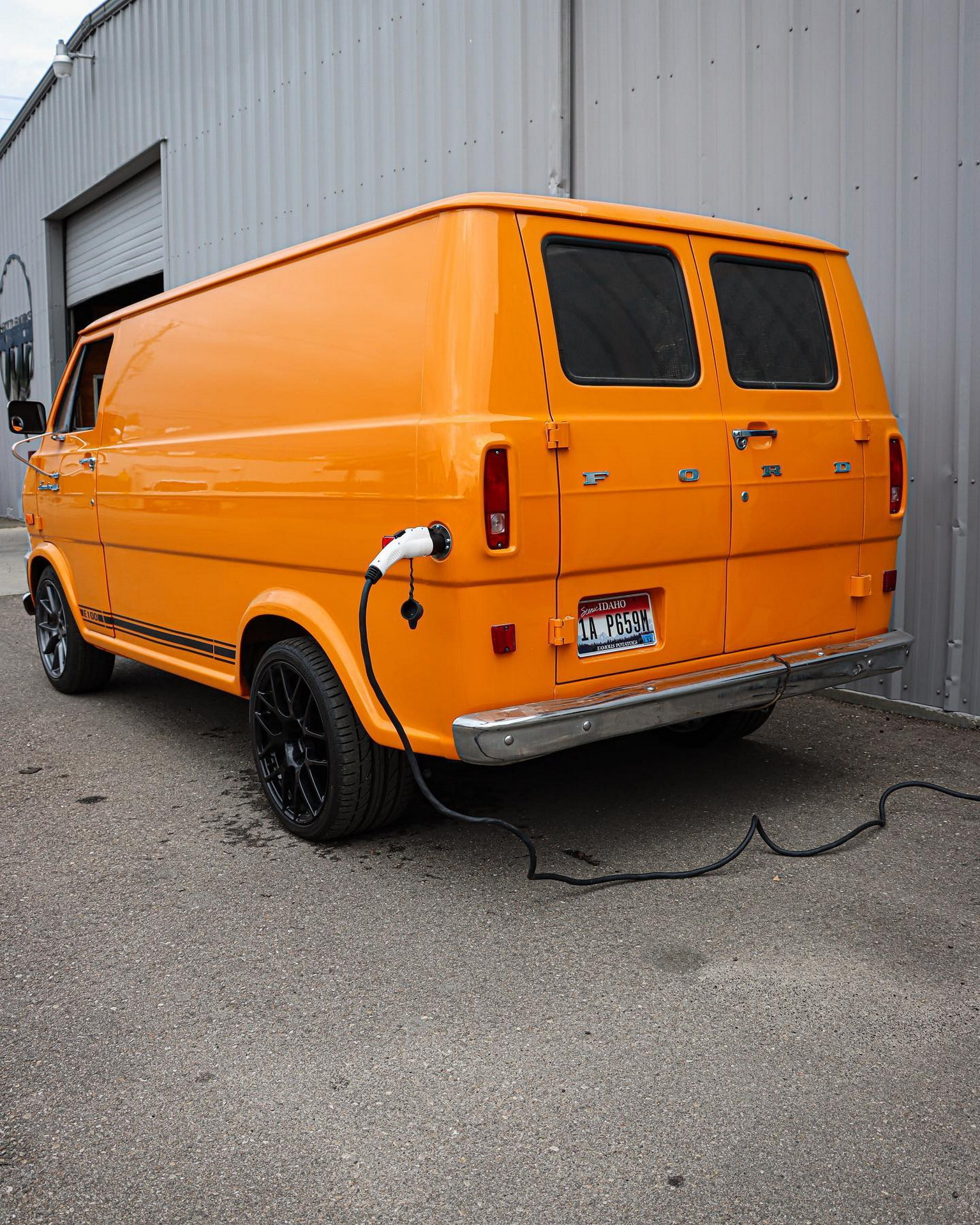 Tesla-Swapped 1974 Ford E-100 Van Is A Cool Electromod Sleeper | Carscoops