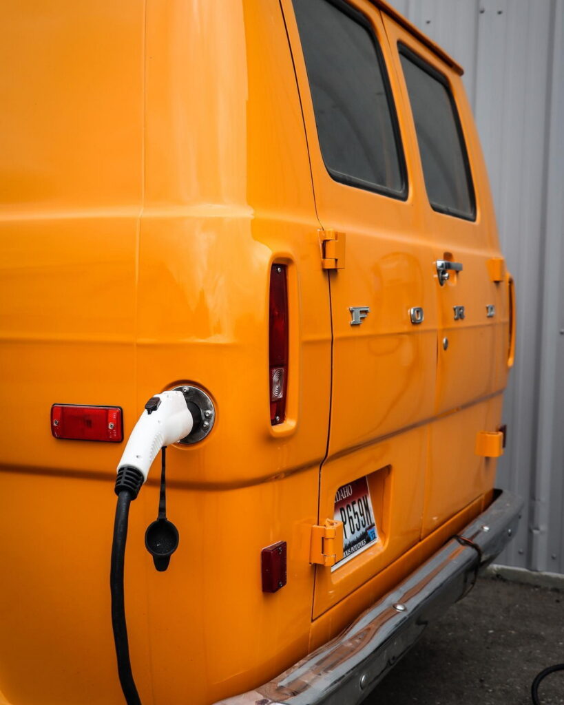 Tesla-Swapped 1974 Ford E-100 Van Is A Cool Electromod Sleeper | Carscoops