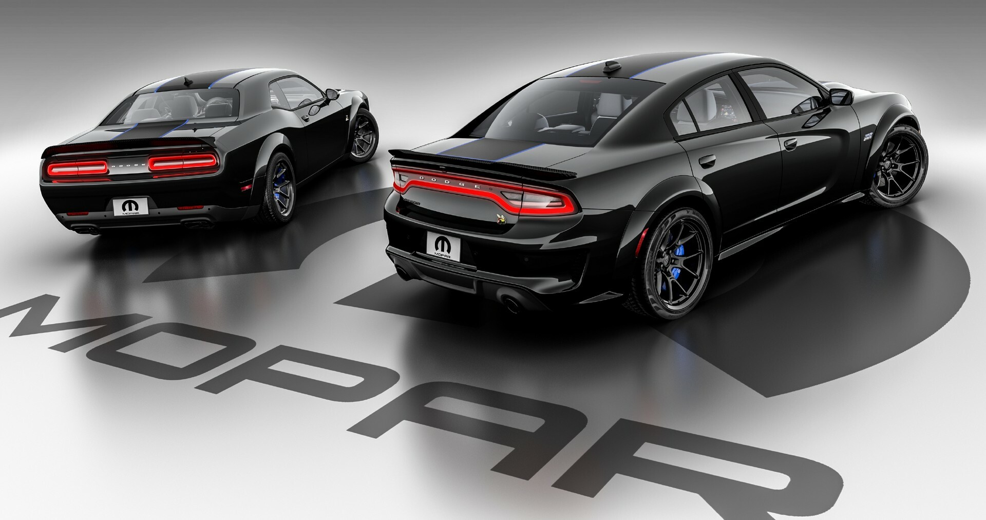 2023 Dodge Charger And Challenger Mopar Editions Pack Blue Accents And ...